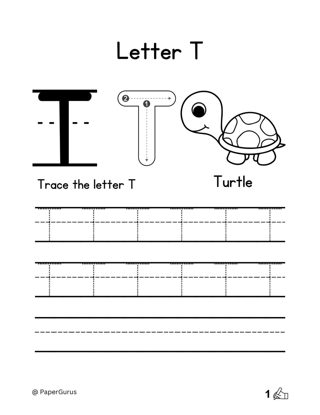 D3_printable Capital Letter Tracing/digital ABC Tracing Worksheet ...