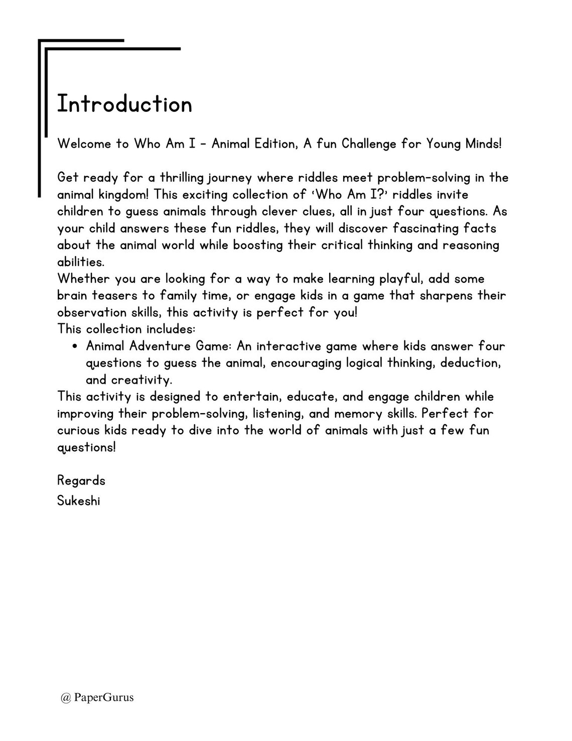 D32_who Am I: Animal Edition | Brain-teasing Fun | Educational ...