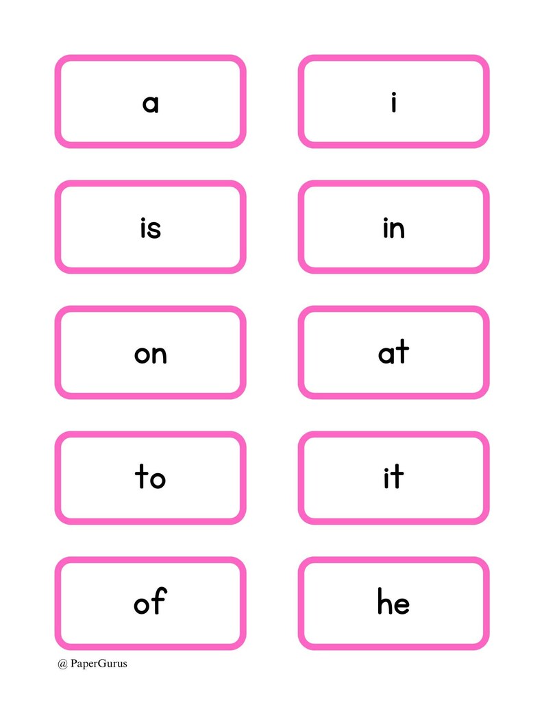 D16_montessori-inspired Sight Words | Phonetic Learning | Digital ...