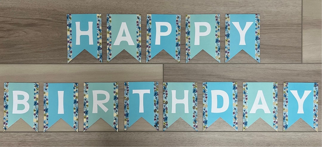 Handmade Happy Birthday Banner: Party Decoration - Etsy