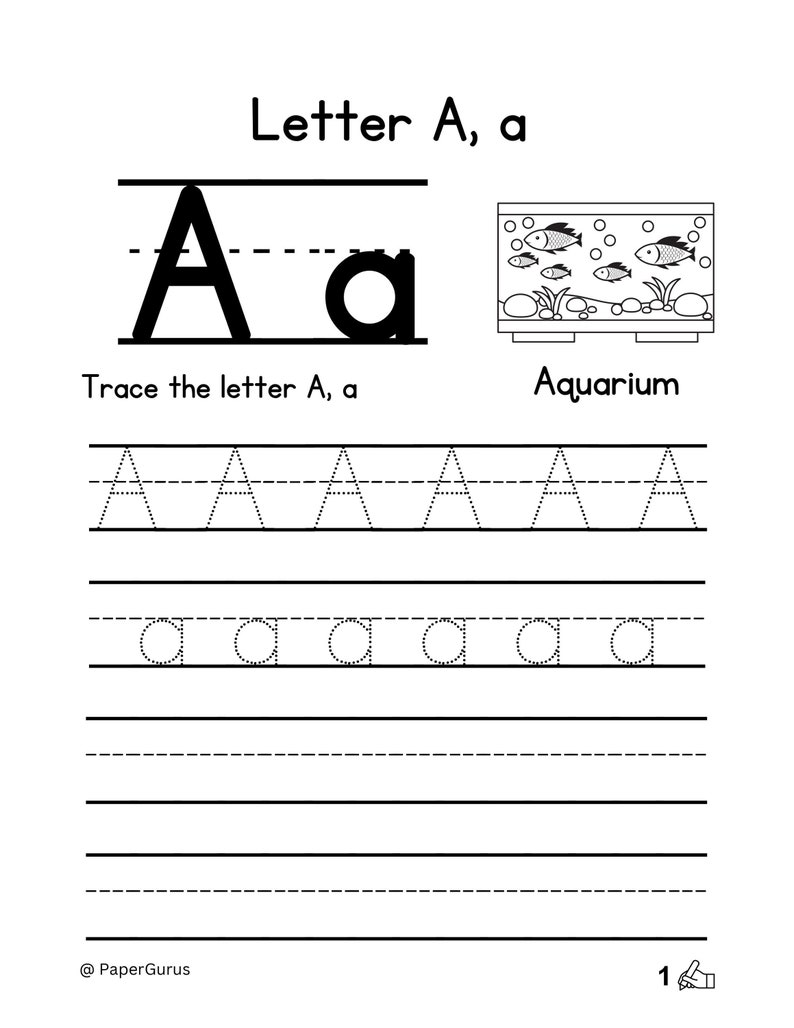 D6_uppercase and Lowercase Letters Tracing Set (3 Books)/printable ...