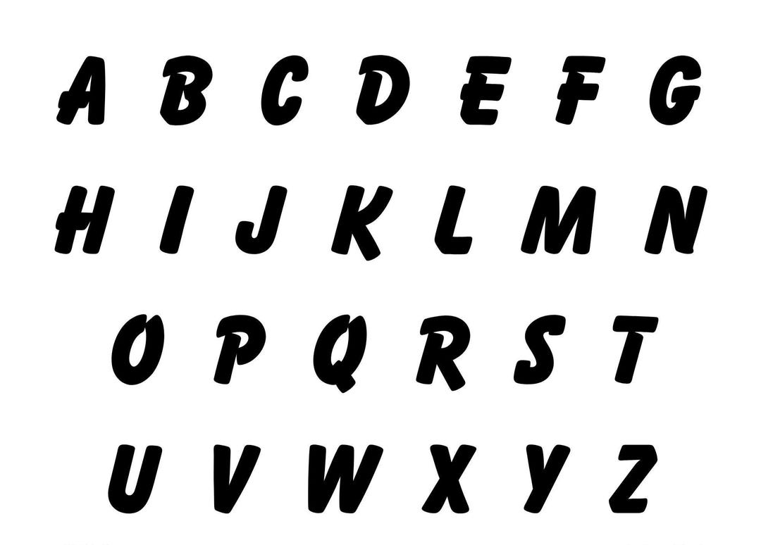 Printable A-Z Letter Templates: 5" Uppercase Outlines (PDF Download) - Etsy