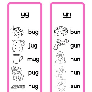 D14_montessori-inspired CVC Word (letter U) Lists | Phonetic Learning ...