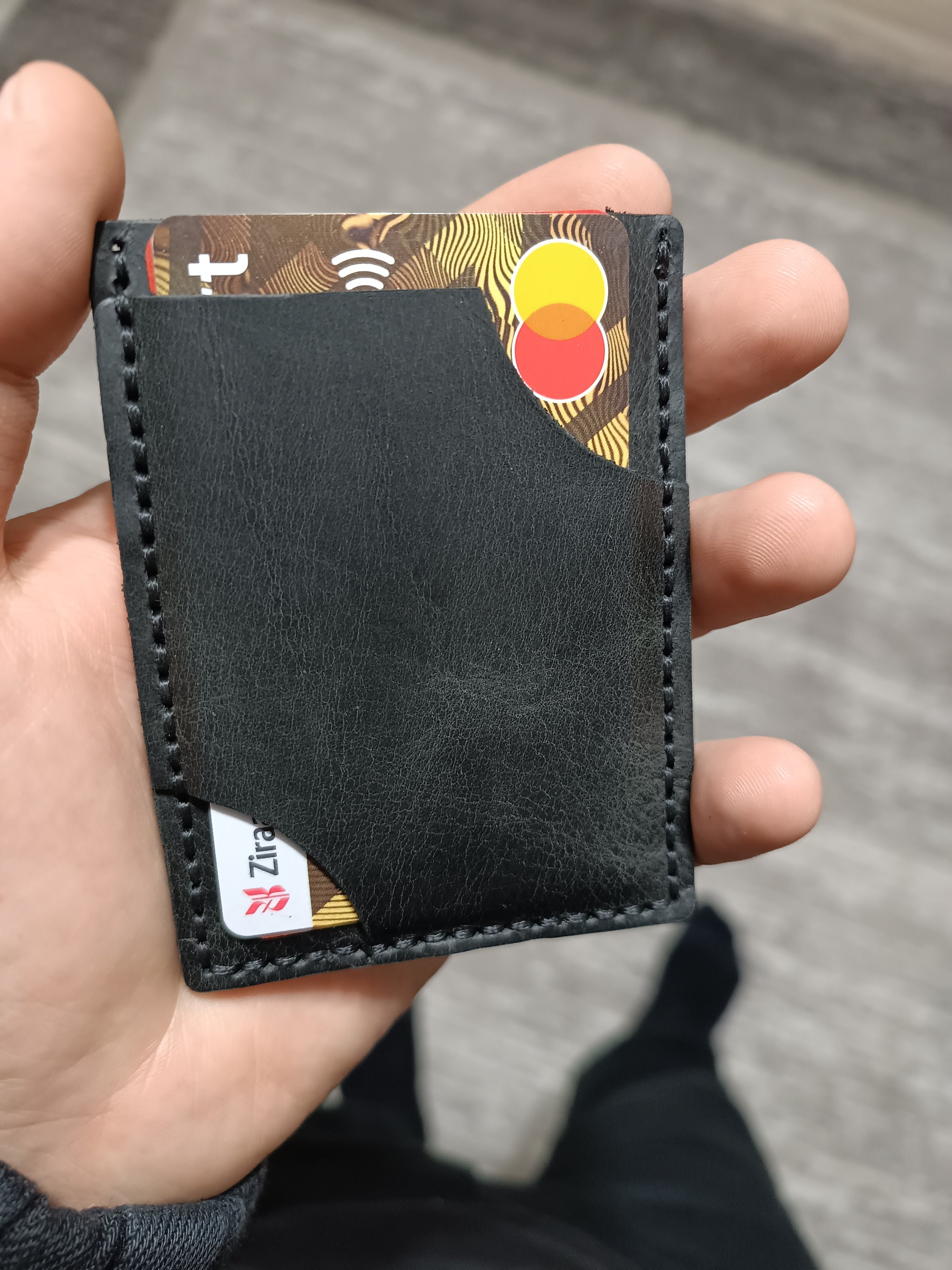 Leather Card Holder Pattern, Minimalist Wallet Template (PDF Pattern ...