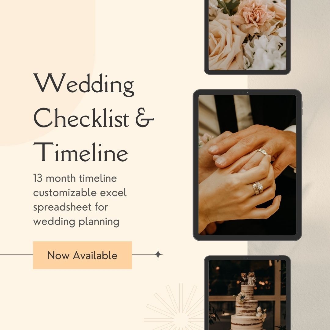 Wedding Checklist & Timeline and Wedding Day Schedule: Excel and Google ...