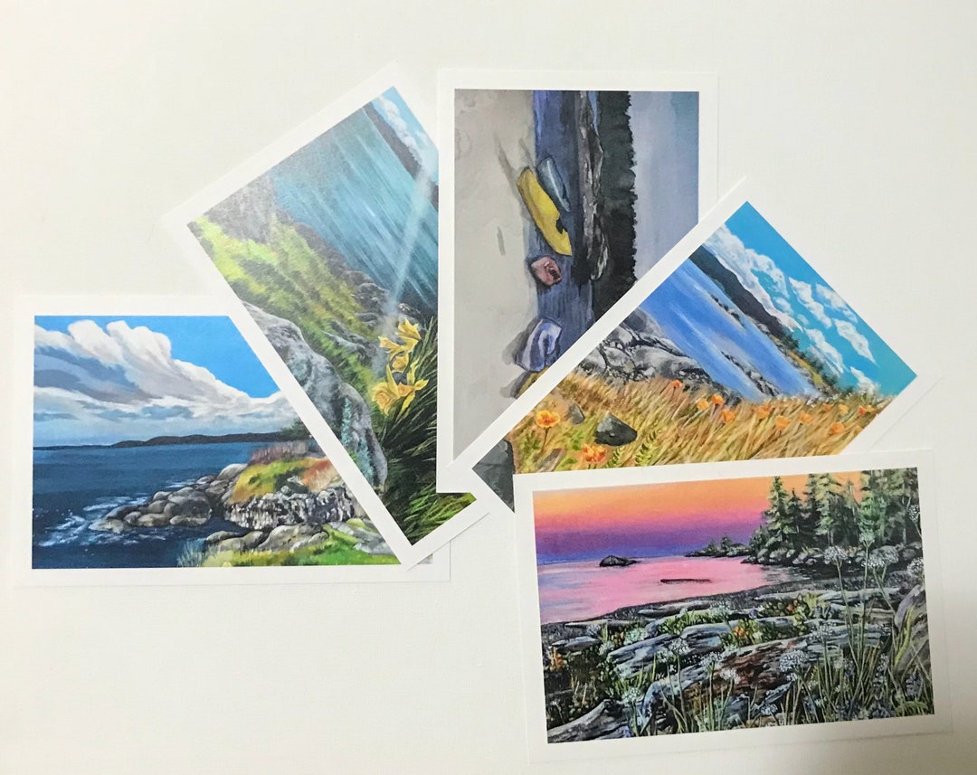Vancouver Island Postcard Set | 5-pack of 4x6" Art Print Postcards on ...