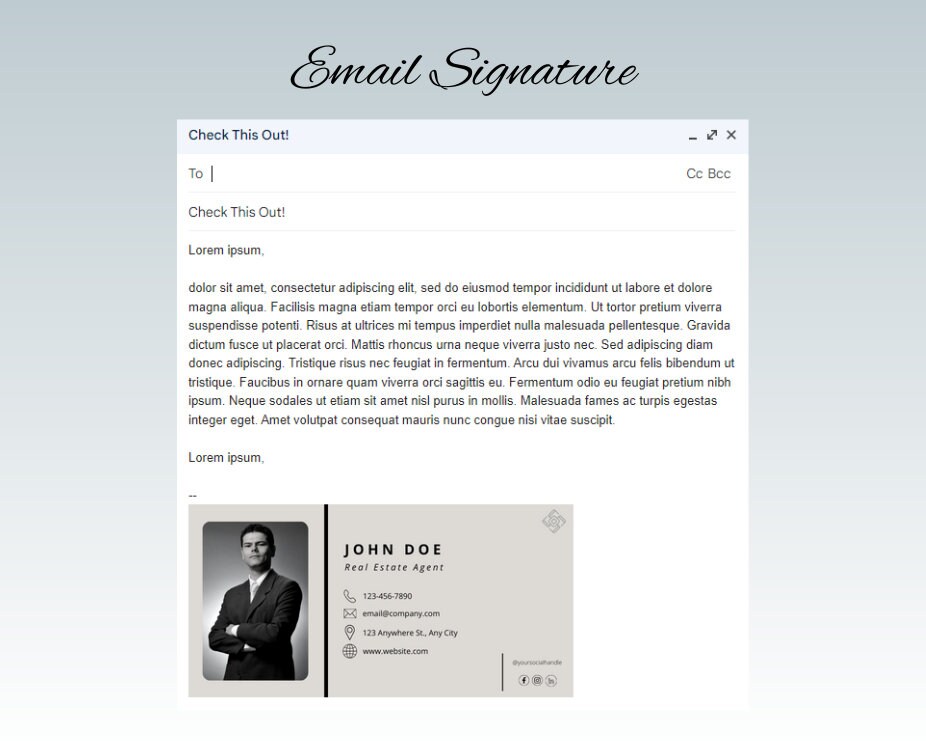 Simple Email Signature Template! Editable in Canva With a FREE Account ...