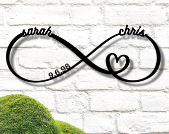 Personalized Sign Wedding Gift, Metal Wall Art, Metal Signs, Infinity ...