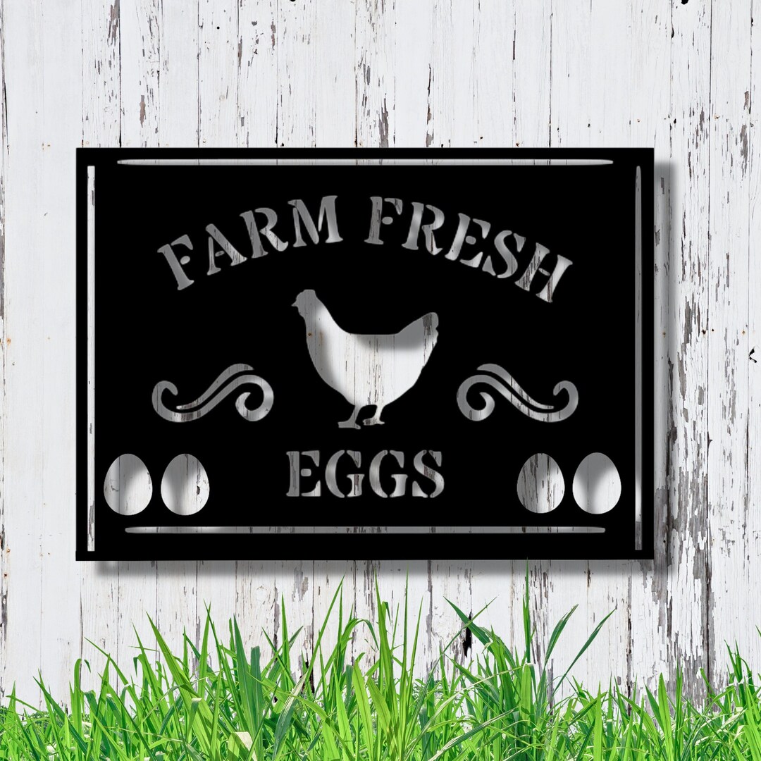 Farm Eggs Sign, Farm Fresh Eggs, Farmhouse Sign, Chicken Coop Sign ...
