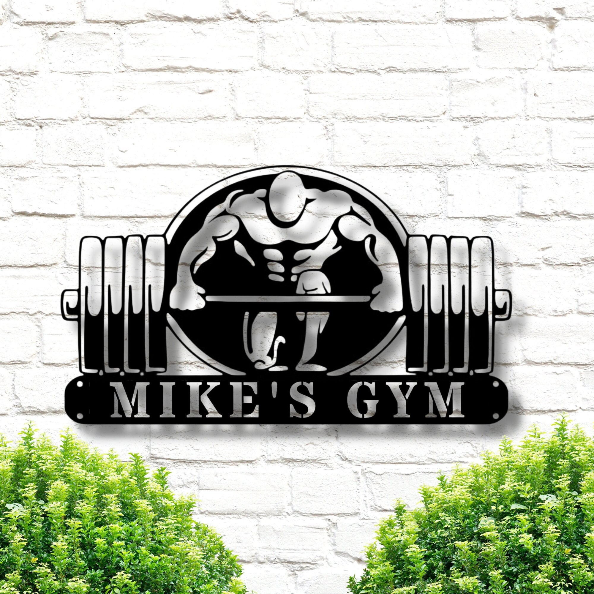 Gym Sign, Personalized Home Gym Sign, Custom Metal Gym Sign, Home Gym ...
