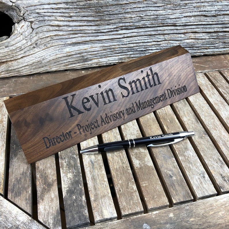 Desk Wedge, Custom Desk Name Plate, Desk Wedge Personalized, Engraved ...