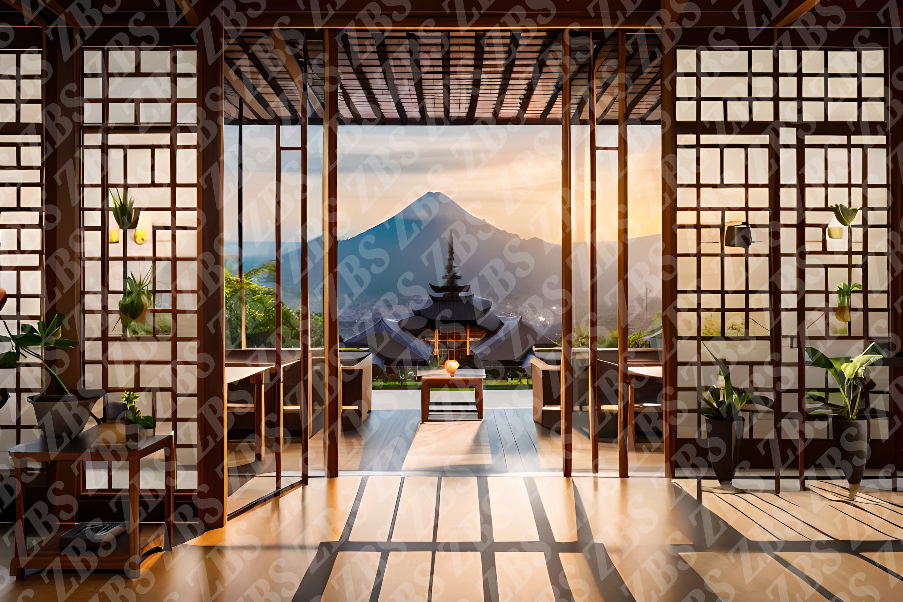 Balinese Retreat Virtual Backgrounds: Zoom, Teams, Meet (8 Pack ...