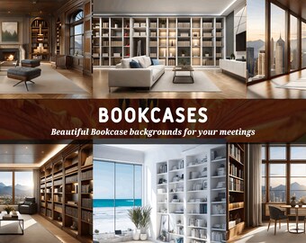 Virtual Meeting Backgrounds Bundle of 8 for Zoom, Microsoft Teams ...