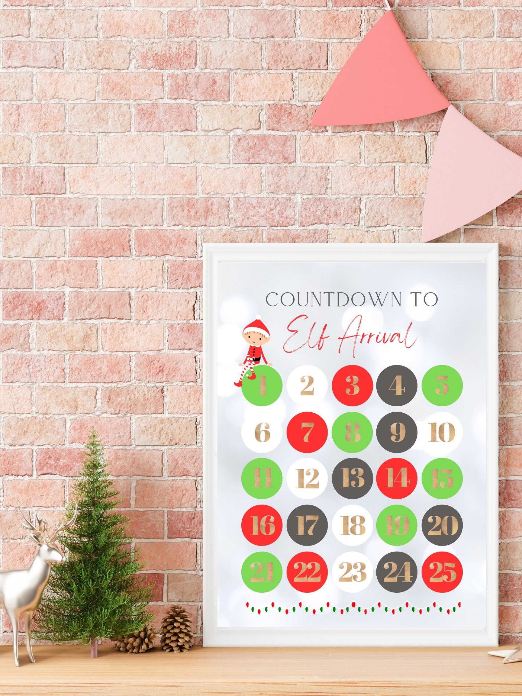Elf Countdown Christmas Countdown Elf on the Shelf - Etsy