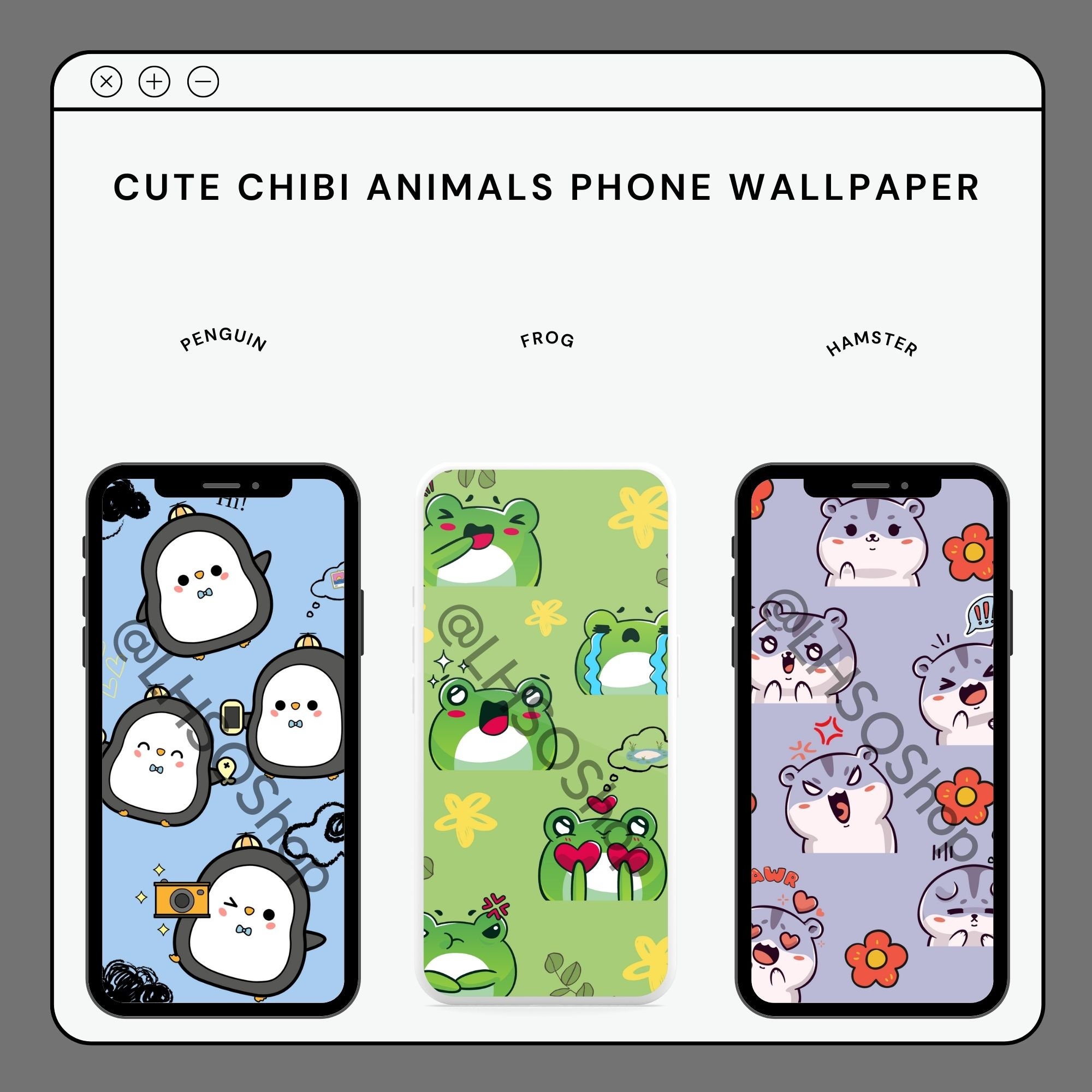 Cute Chibi Animals Wallpaper