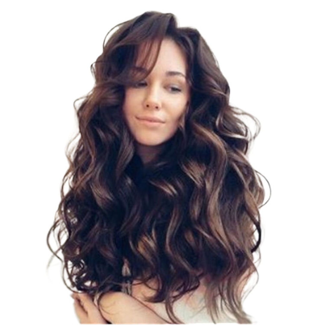 Women's Long Curly Hair Wig Set With High-temperature - Etsy