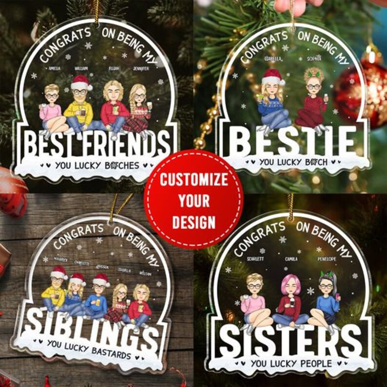 Ornament Christmas Congrats on Being My Bestie BEST FRIEND Siblings ...