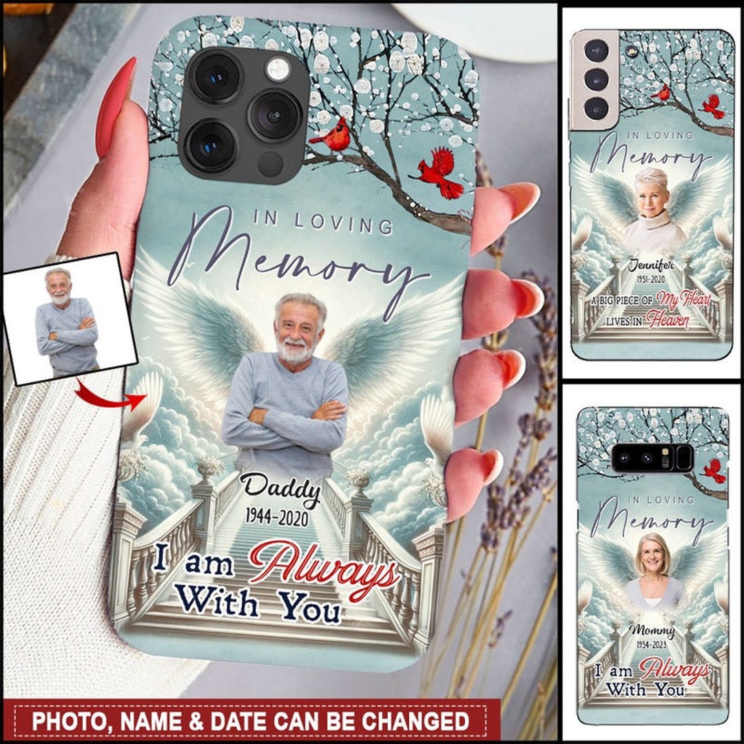 In Loving Memory Custom Photo Personalized Memorial Silicone Phone Case ...