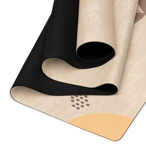 Boho Minimalist Yoga Mat With Microsuede for Strong Grip and Comfort ...