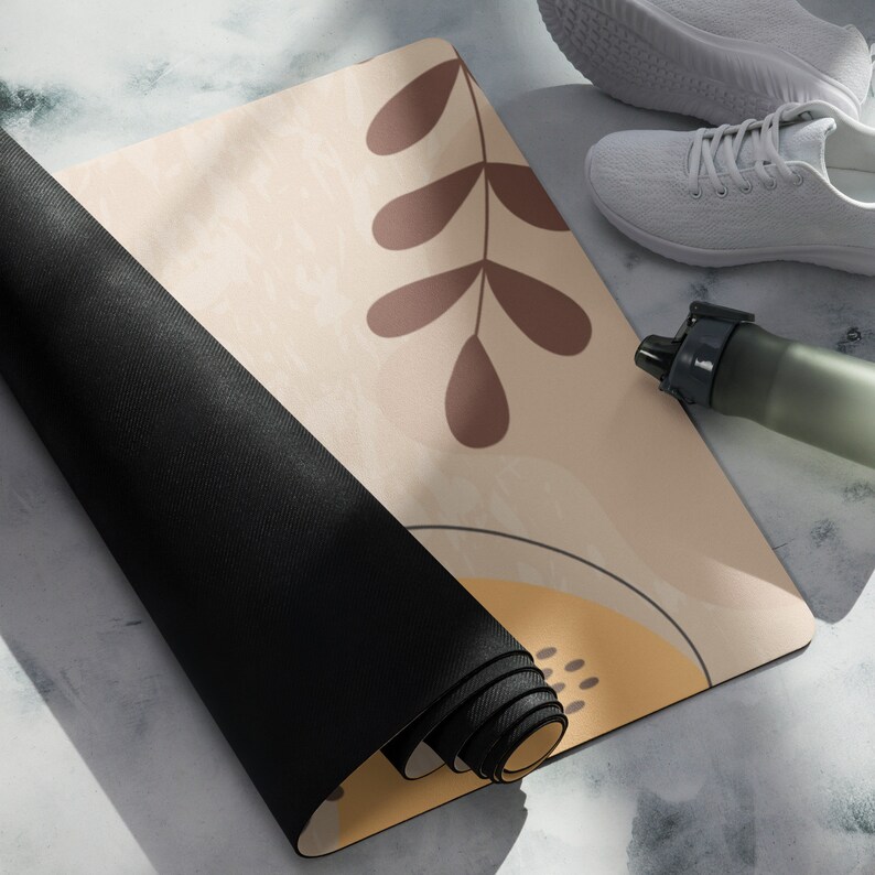 Boho Minimalist Yoga Mat With Microsuede for Strong Grip and Comfort ...