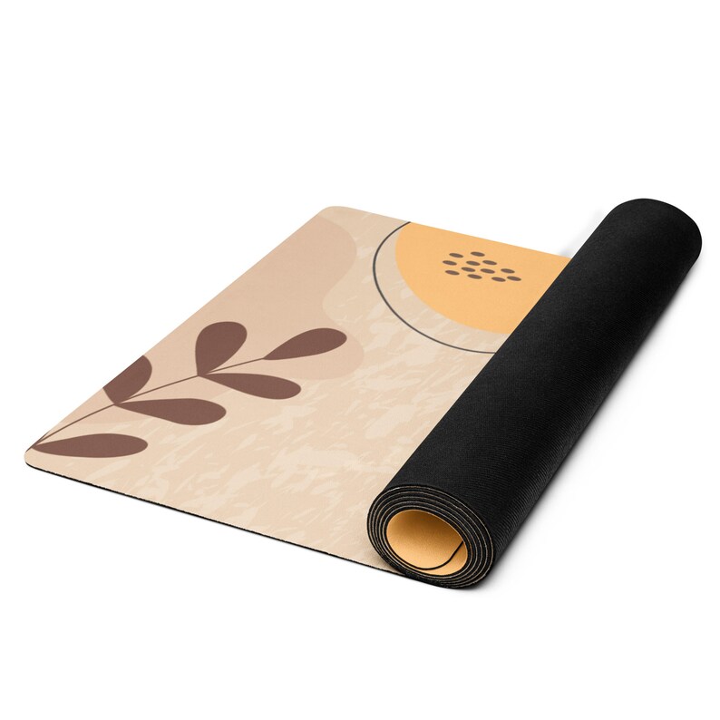 Boho Minimalist Yoga Mat With Microsuede for Strong Grip and Comfort ...