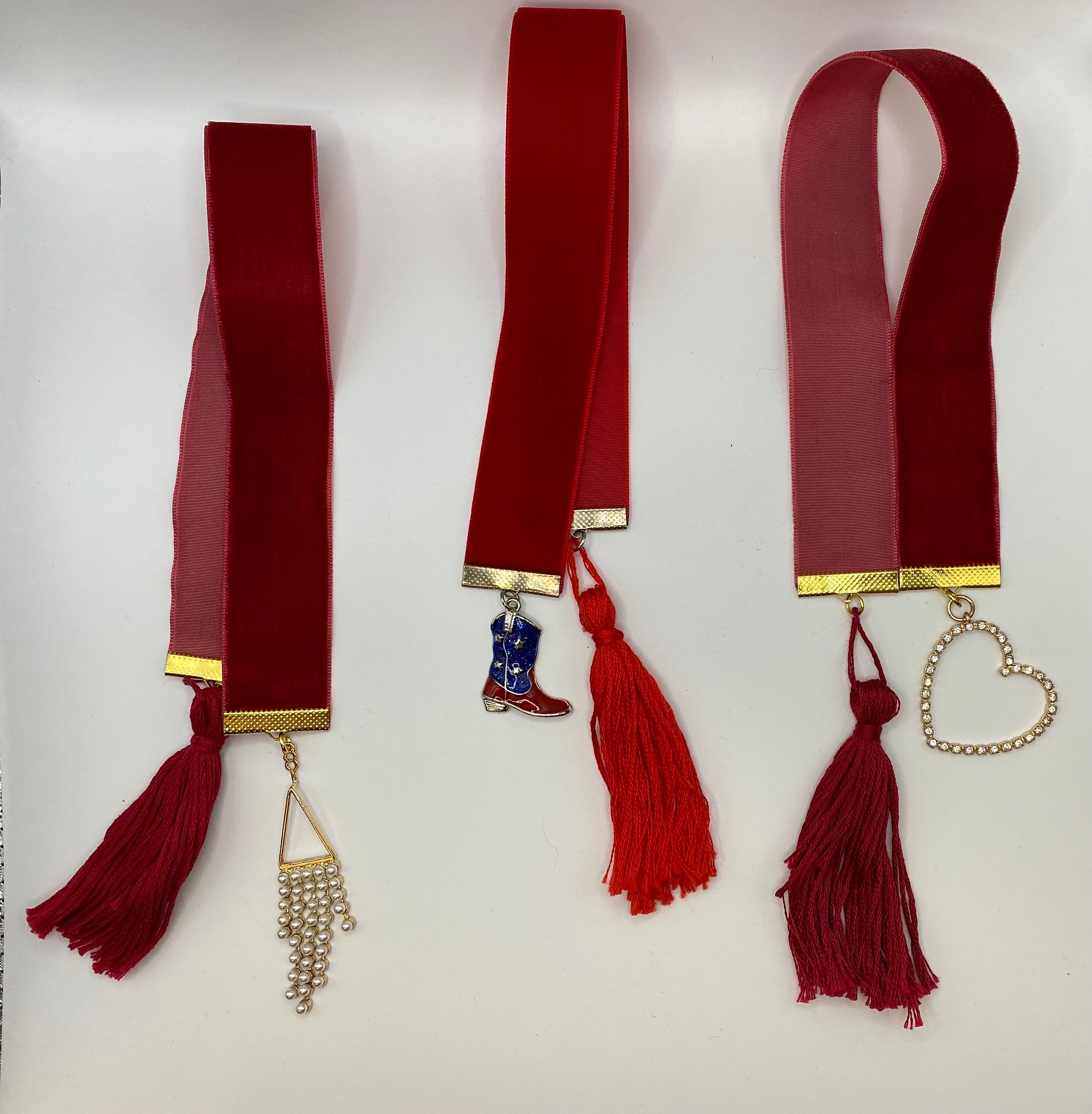 Bejeweled Artisan Bookmarks on Velvet Ribbons Are Timeless and Perfect ...