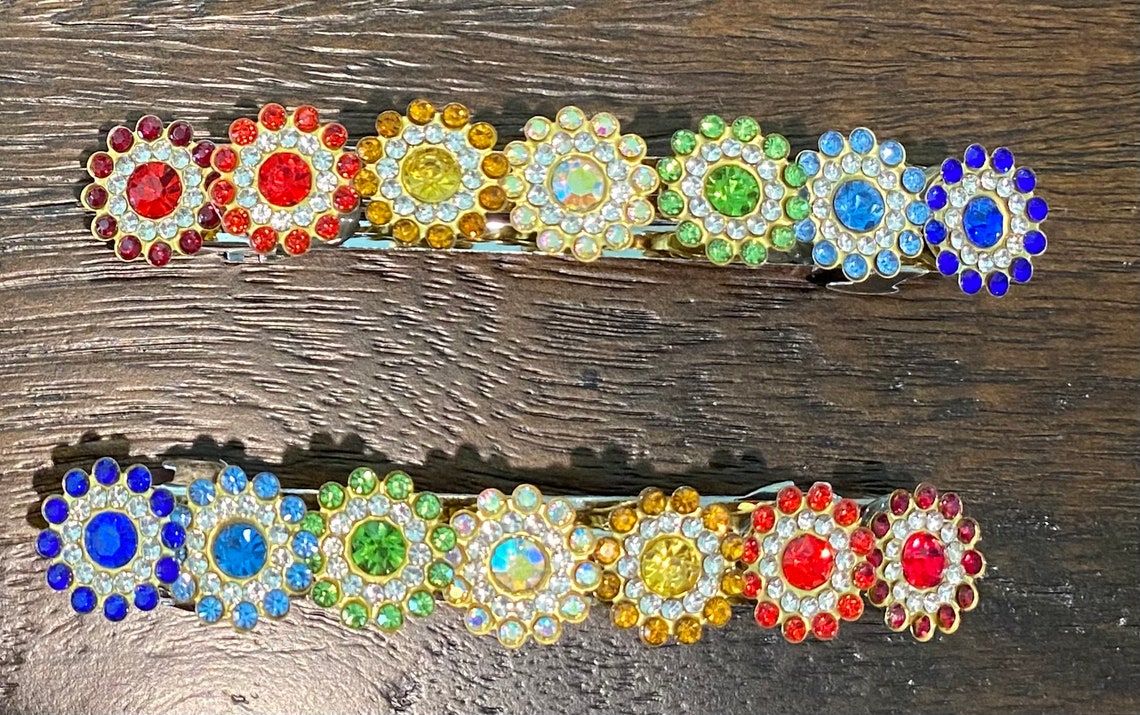 Repurposed Estate Jewelry Barrettes - Etsy