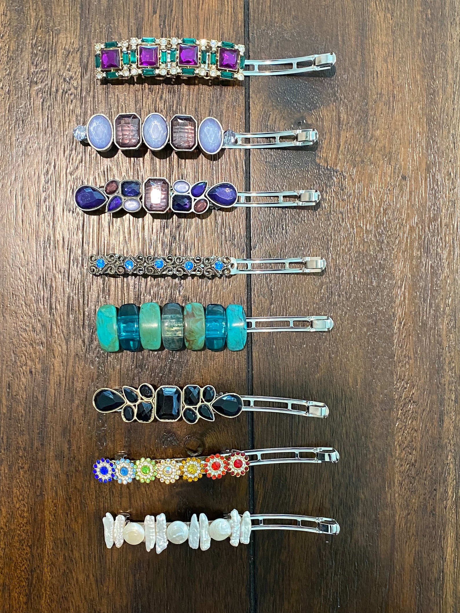 Repurposed Estate Jewelry Barrettes - Etsy