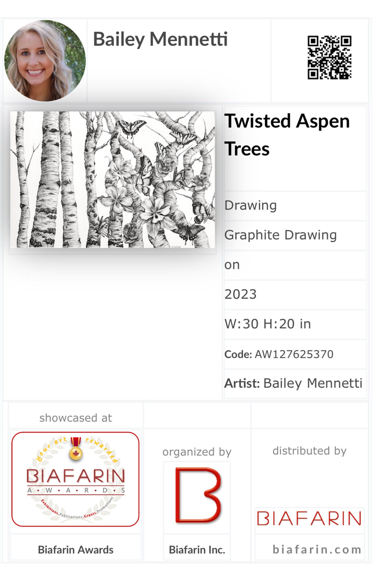 Twisted Aspen Tree Graphite Drawing - Large - Etsy