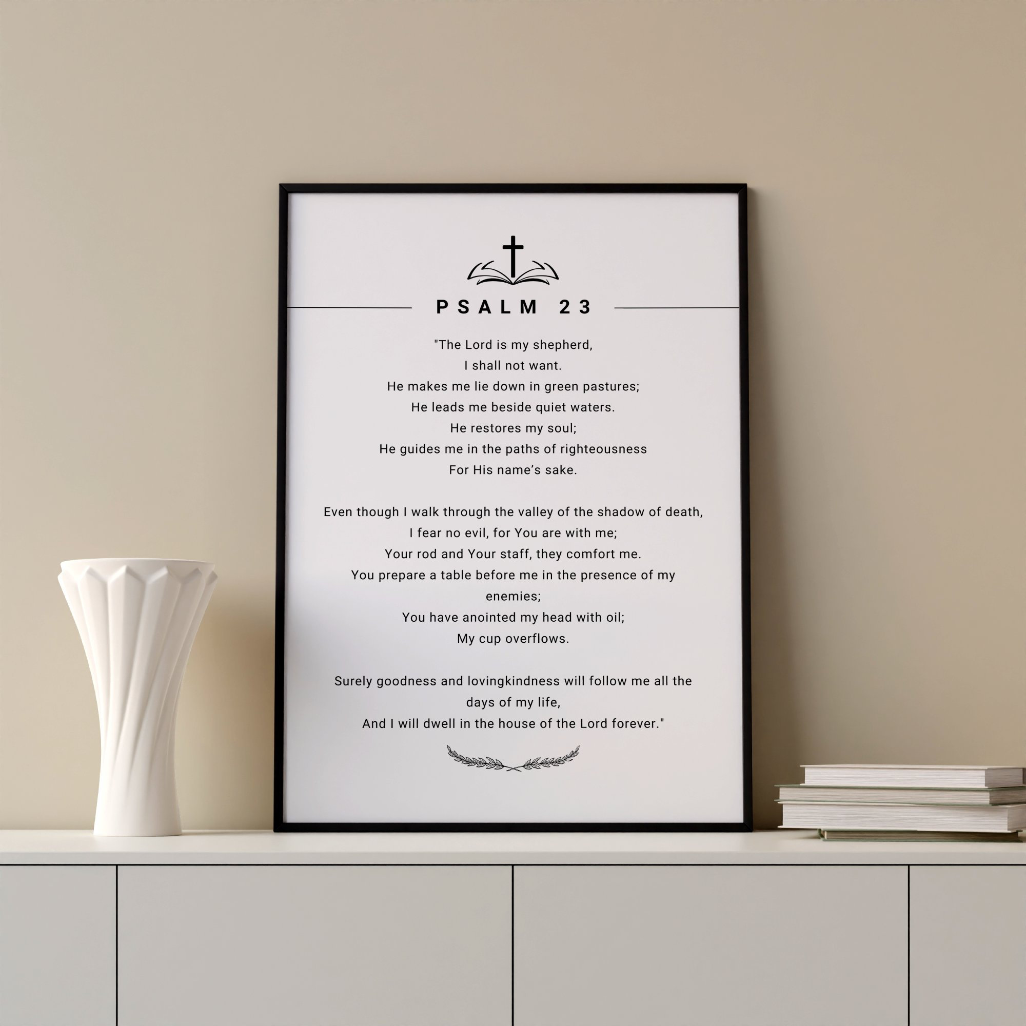 Psalm 23 NASB the Lord is My Shepherd Christian Wall Art - Etsy