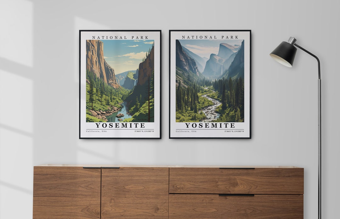 Yosemite National Park Wall Art Digital Download Custom Prints Yosemite ...