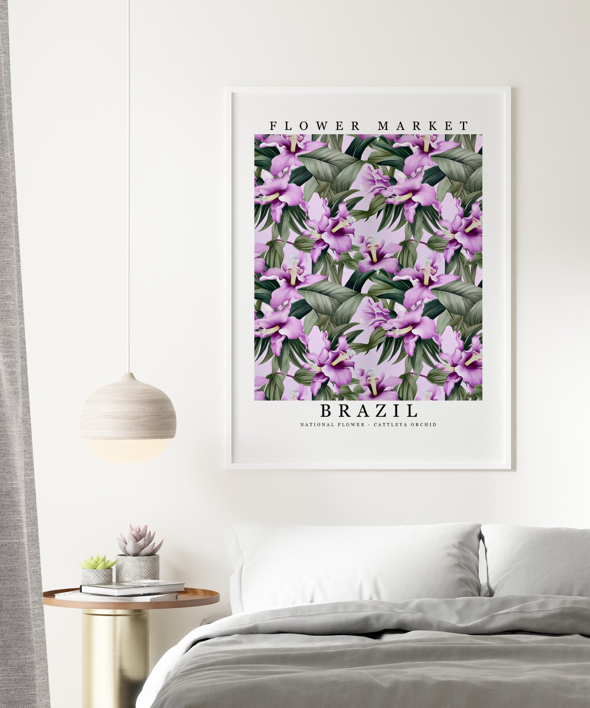 Brazil National Flower Cattleya Orchid Wall Art Print Flower - Etsy