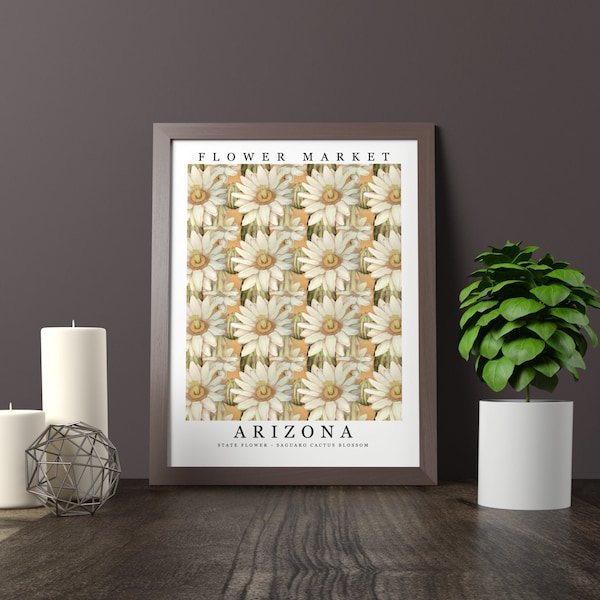 Arizona State Flower Poster - Etsy