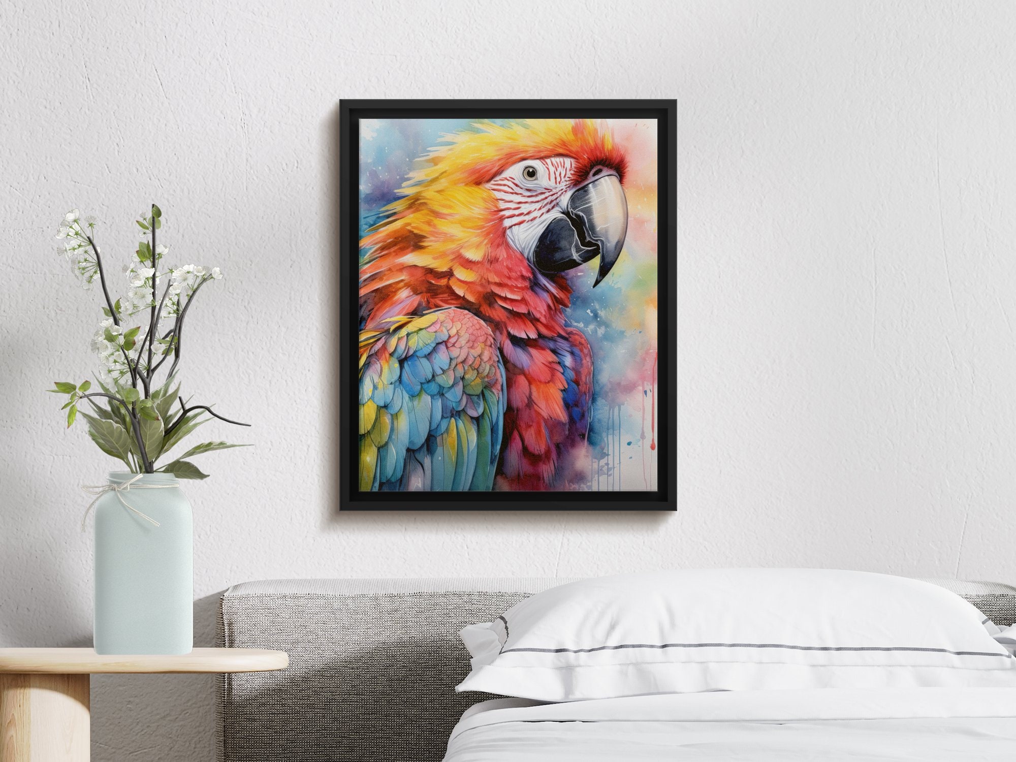 Watercolor Macaw Printable Art Macaw Print Download Macaw - Etsy