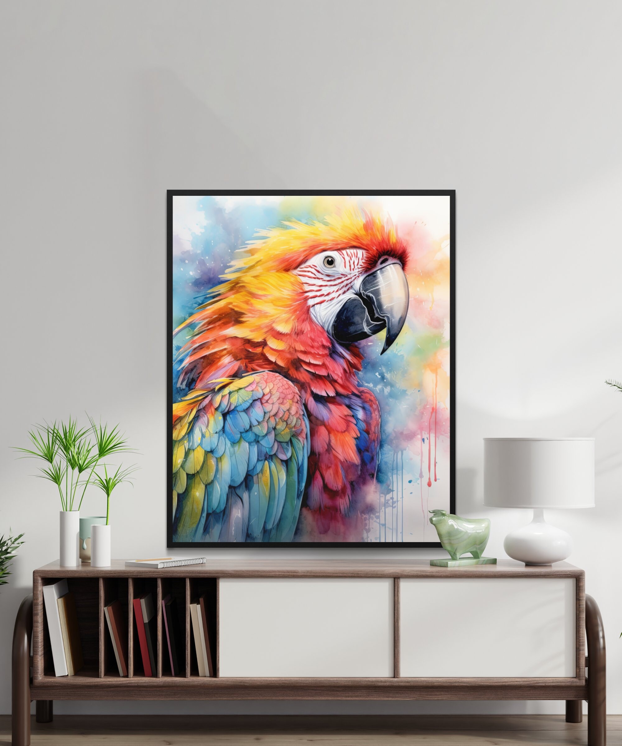 Watercolor Macaw Printable Art Macaw Print Download Macaw - Etsy