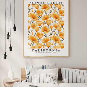 California State Flower - California Poppy Wall Art Print Flower Market ...