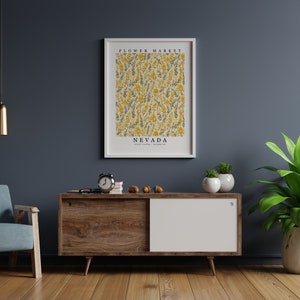 Nevada State Flower - Sagebrush Wall Art Print Flower Market Poster ...