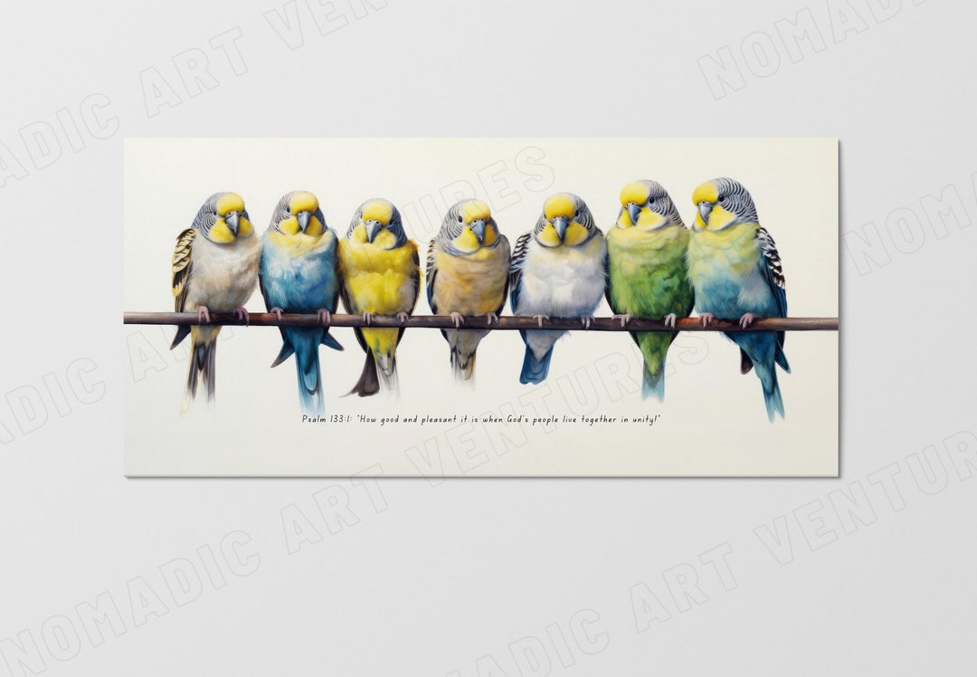 Watercolor Parakeets Art | Custom Prints | Budgie Wall Decor | Home ...