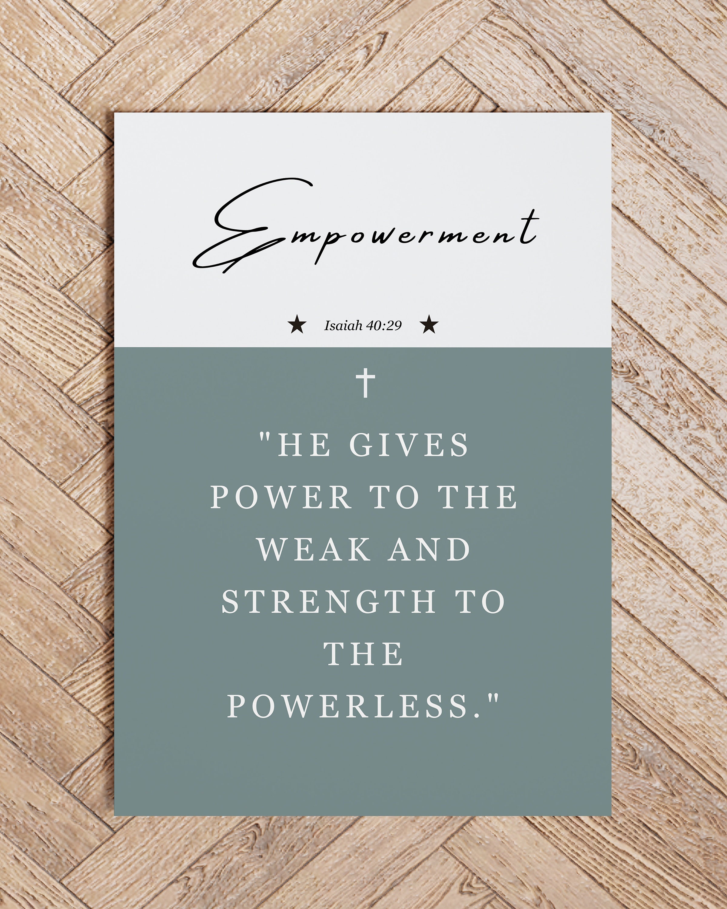 Minimalistic Bible Verse Poster - Matte/glossy Paper Poster 170-250gsm ...