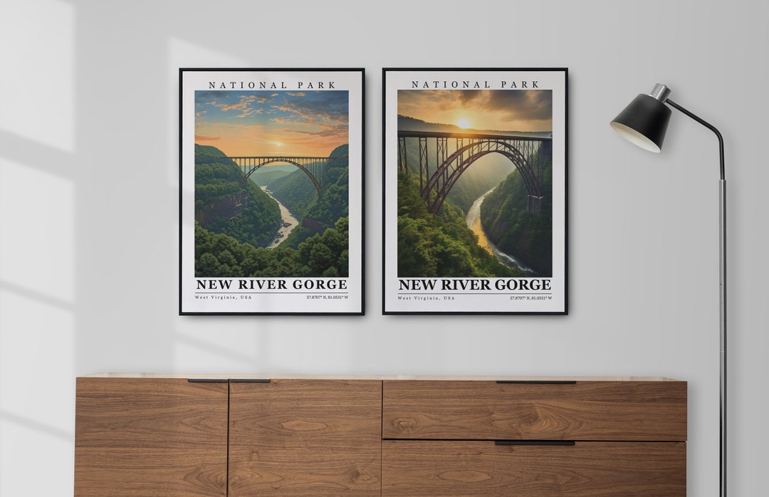 New River Gorge National Park Wall Art Digital Download Custom Prints ...