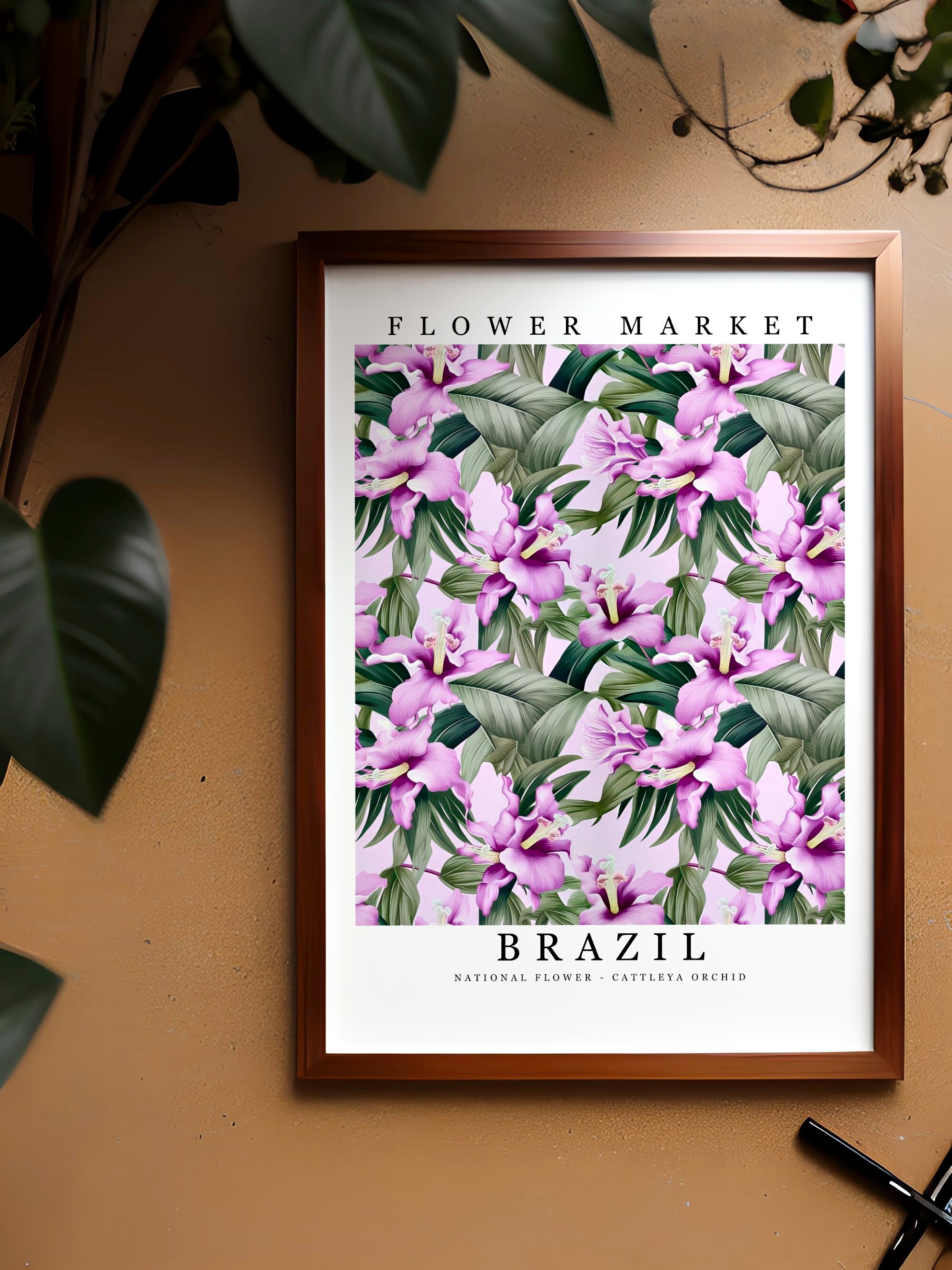 Brazil National Flower Cattleya Orchid Wall Art Print Flower - Etsy