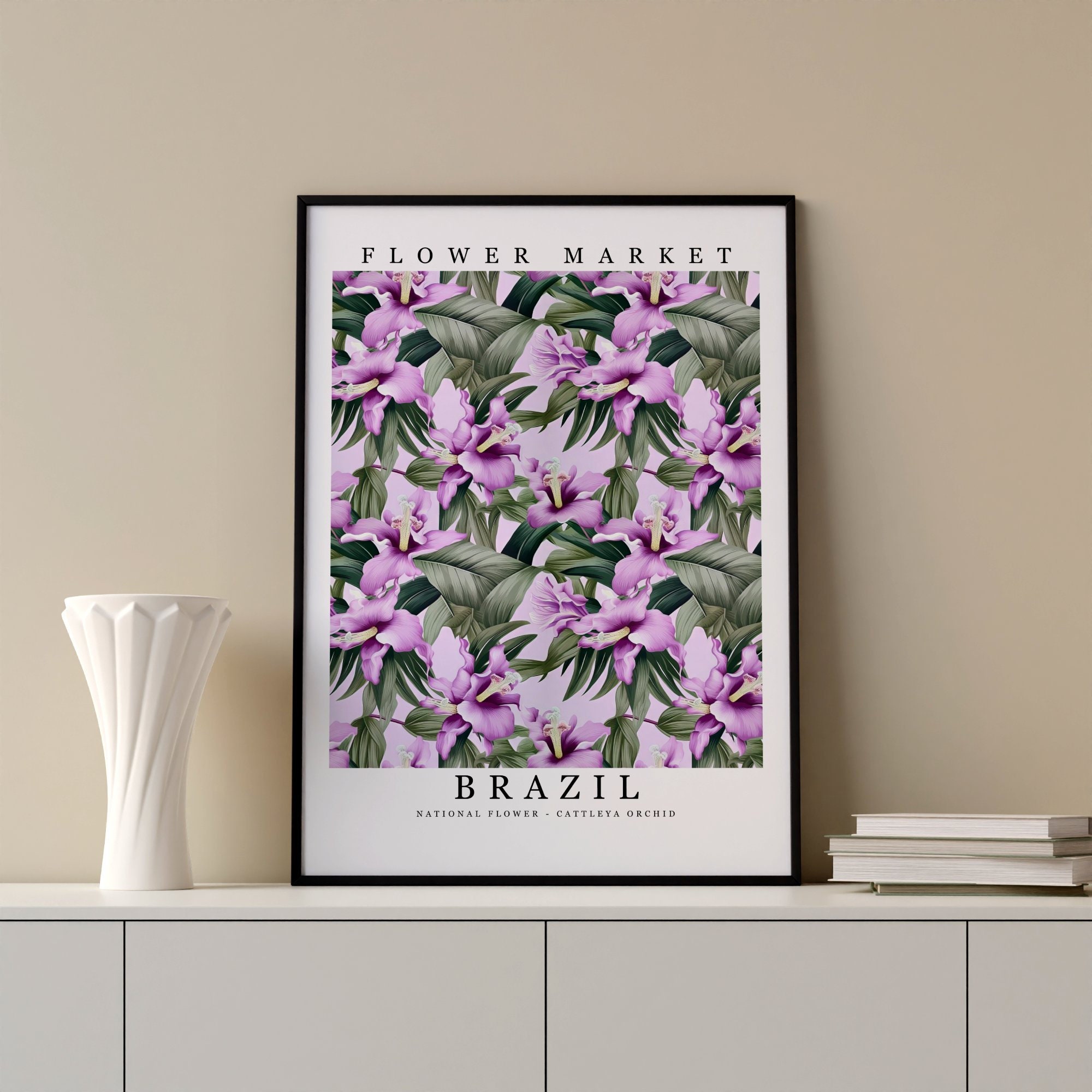Brazil National Flower Cattleya Orchid Wall Art Print Flower - Etsy
