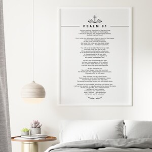 Psalm 91 NASB - Divine Protection, Christian Wall Art, Scripture Prints ...