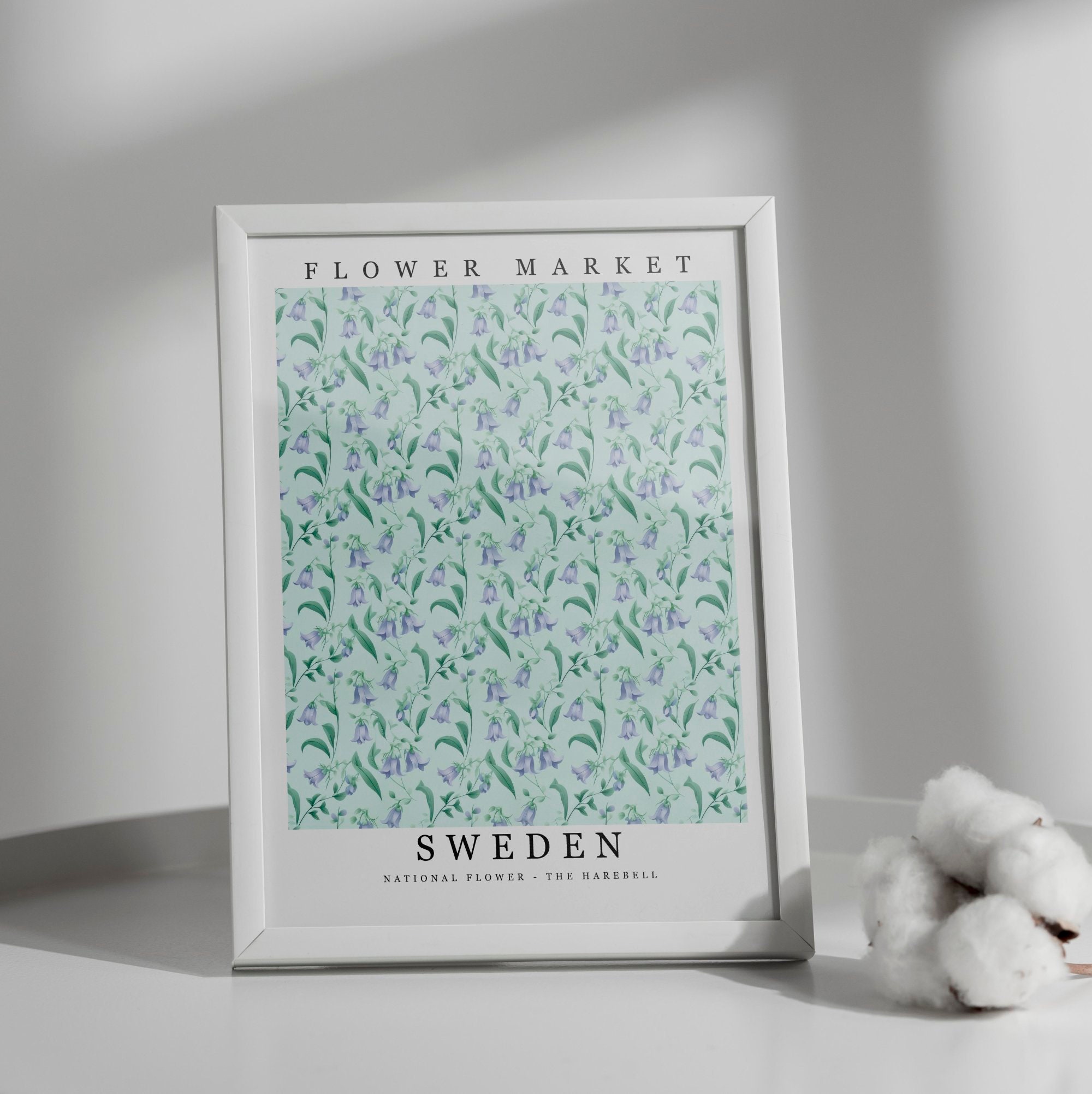Sweden National Flower the Harebell Wall Art Print Flower - Etsy