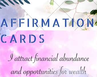 Watercolor Affirmation Cards Set - Bundle 11, Printable Affirmation ...