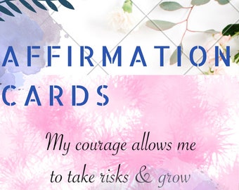 Watercolor Affirmation Cards Set - Bundle 8, Printable Affirmation ...
