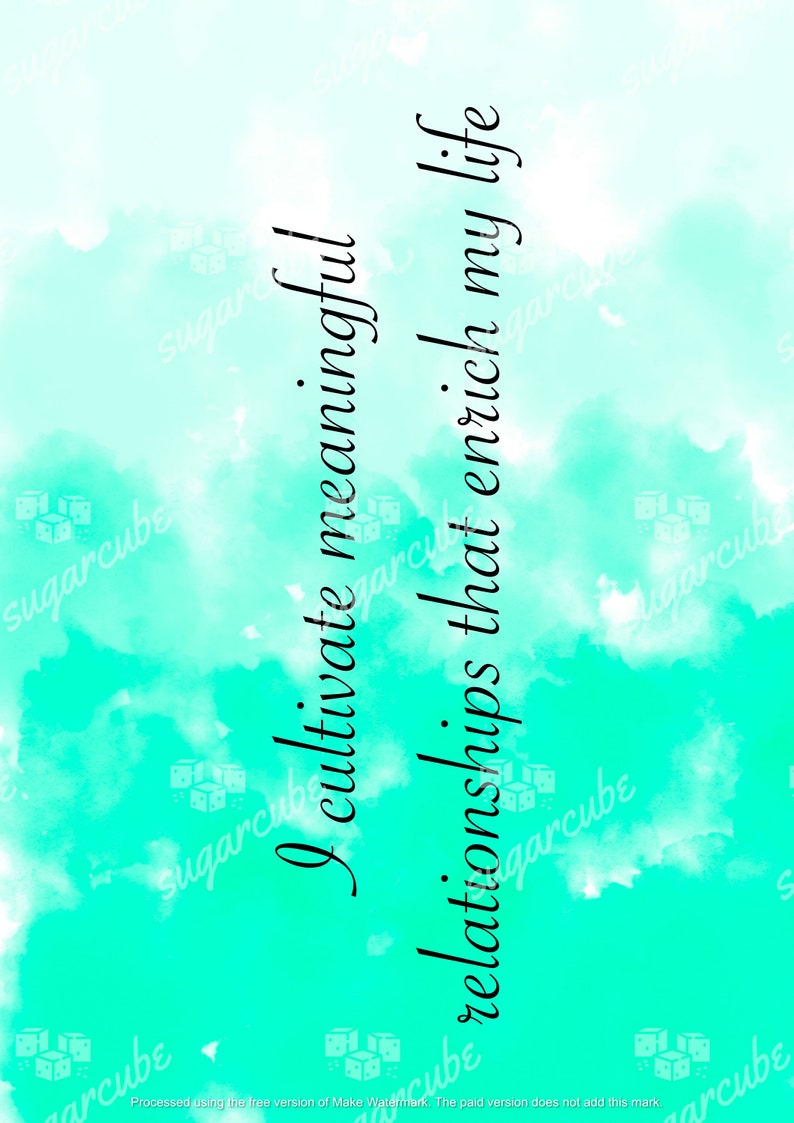 Watercolor Affirmation Cards Set Bundle 6 Printable - Etsy