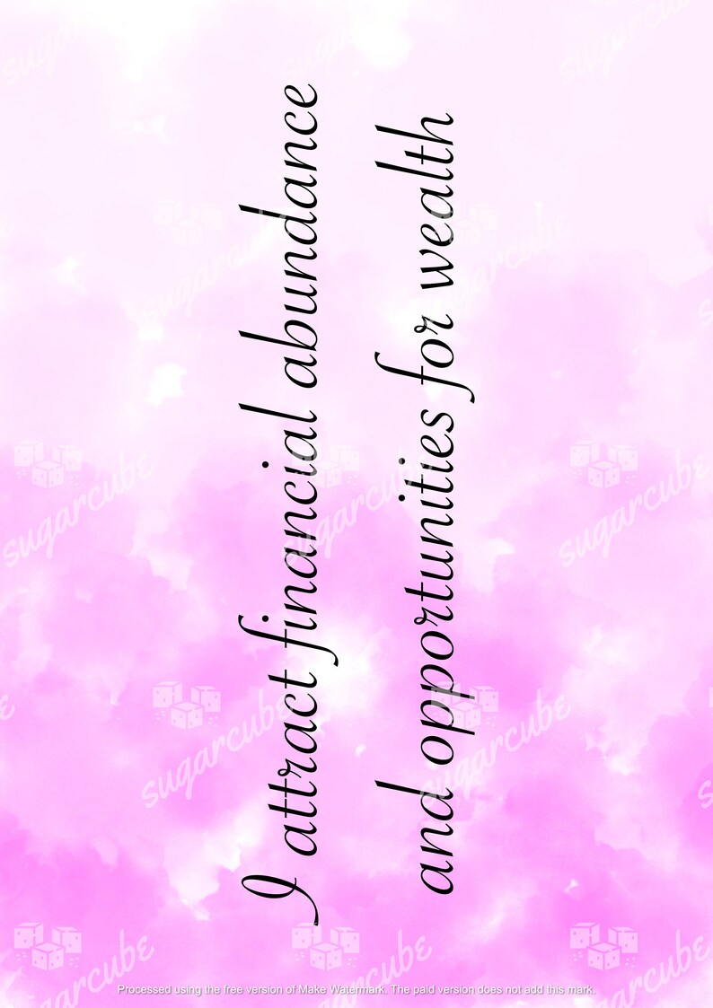 Watercolor Affirmation Cards Set - Bundle 8, Printable Affirmation ...