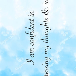 Watercolor Affirmation Cards Set - Bundle 8, Printable Affirmation ...