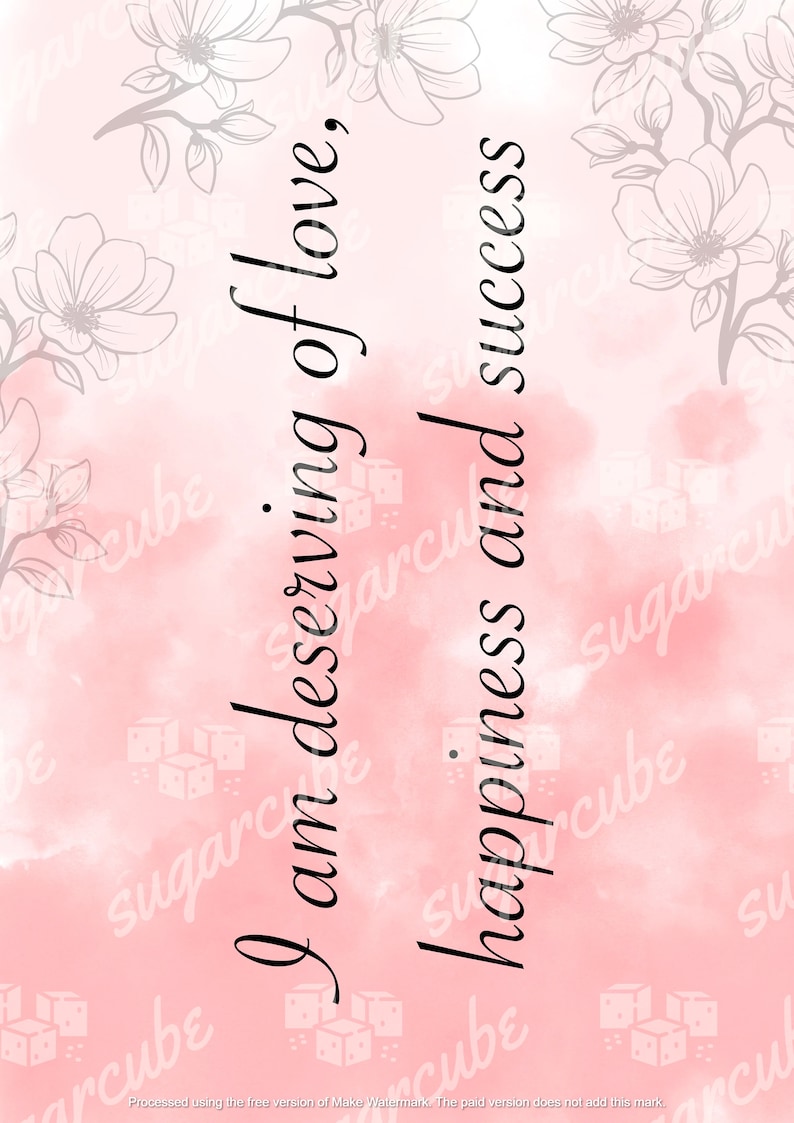 Watercolor Affirmation Cards Set - Bundle 2, Printable Affirmation ...